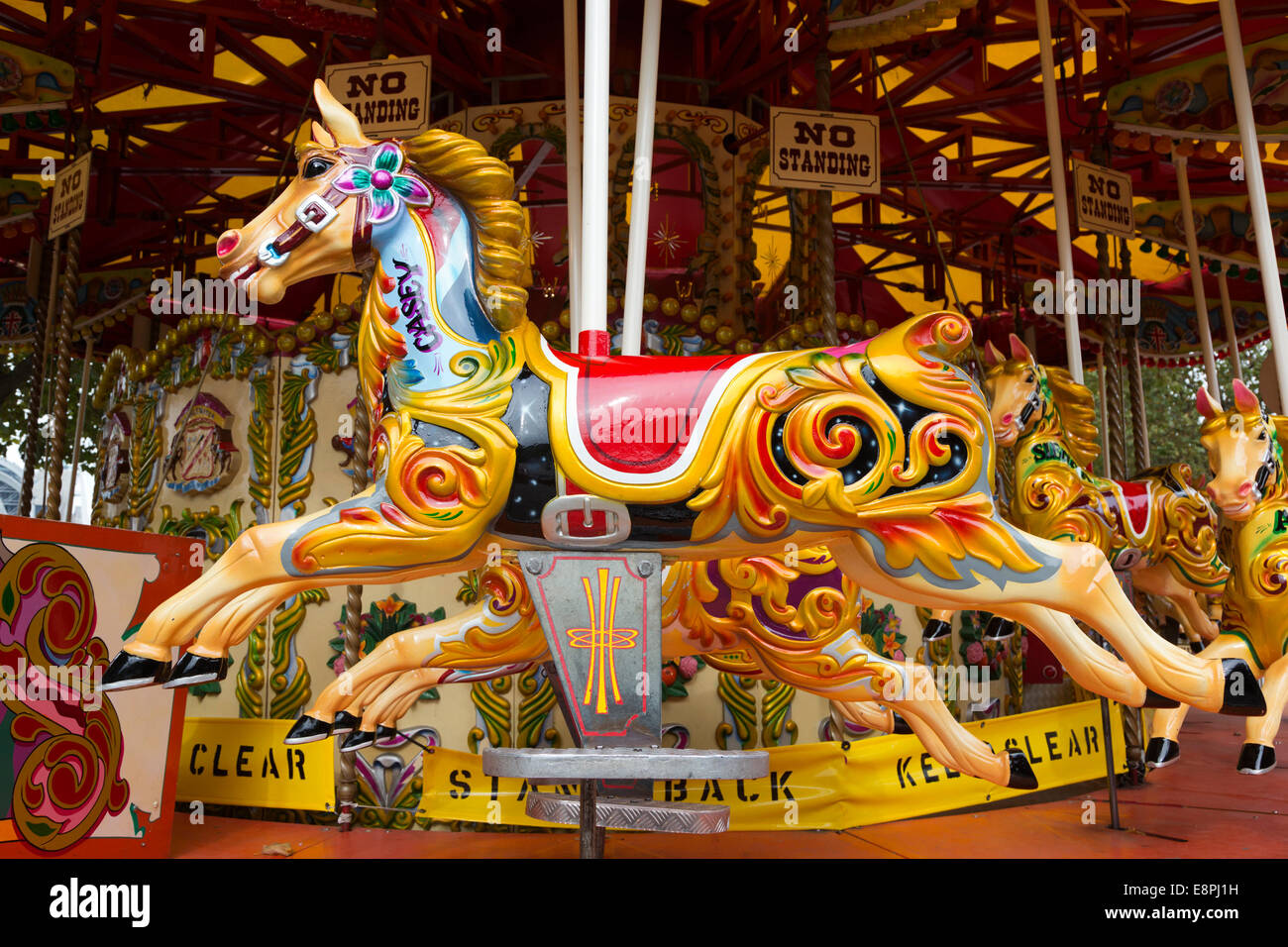Fairground carousel southbank london england hi-res stock photography ...