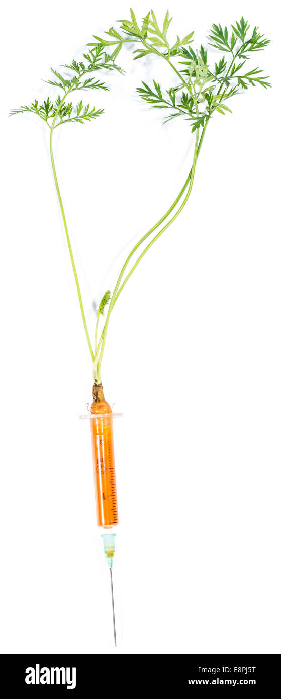 Carrot Injection isolated on pure white background Stock Photo - Alamy