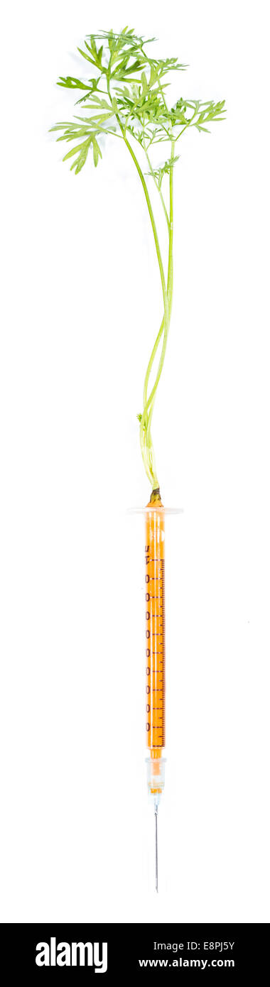 Carrot Injection isolated on pure white background Stock Photo - Alamy