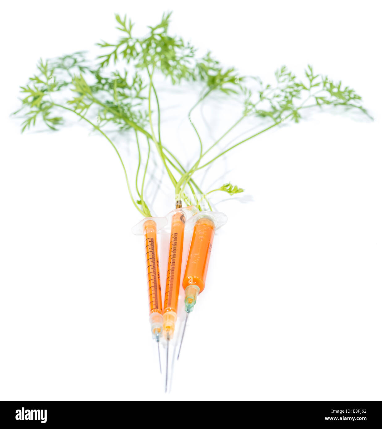 Carrot Injection isolated on pure white background Stock Photo - Alamy