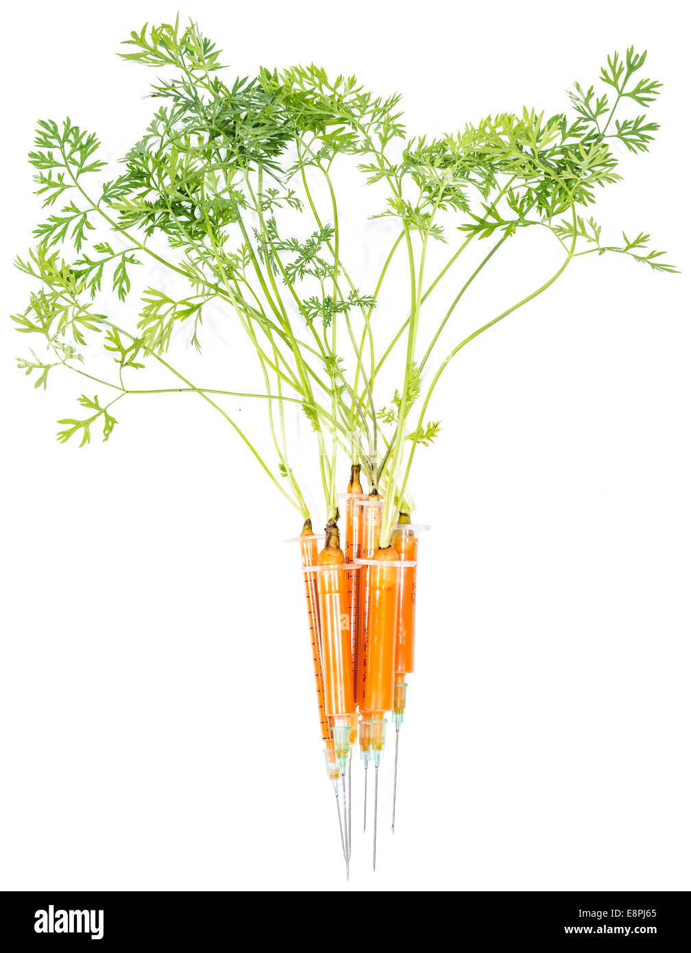 Vitamin Injection (Carrots) isolated on pure white background Stock ...