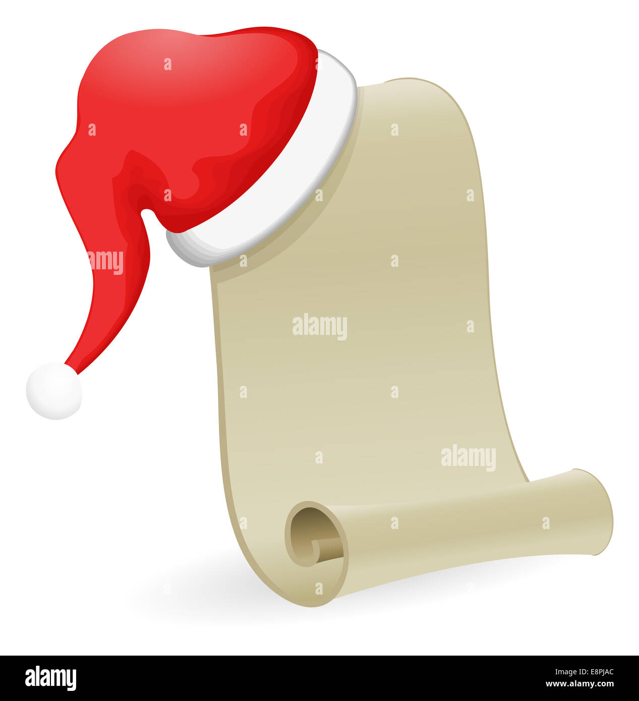 Santa claus paper scroll Cut Out Stock Images & Pictures - Alamy