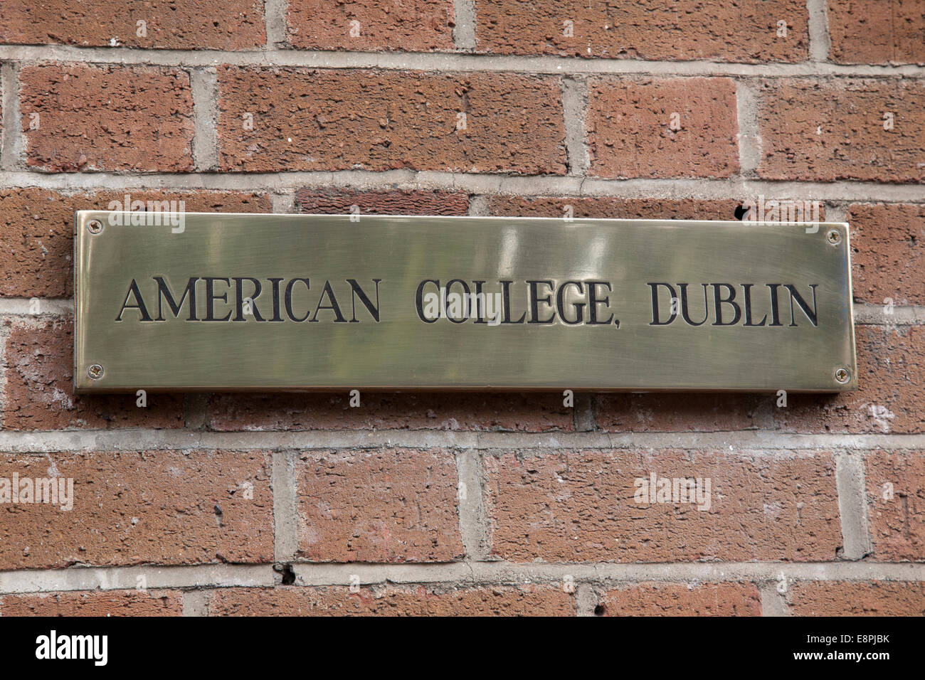 American College Sign, Dublin Stock Photo - Alamy