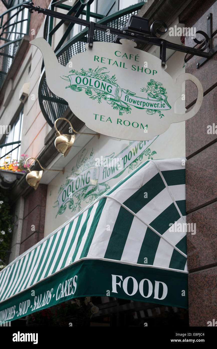 Oolong Tea Room Sign, Dublin, Ireland Stock Photo - Alamy
