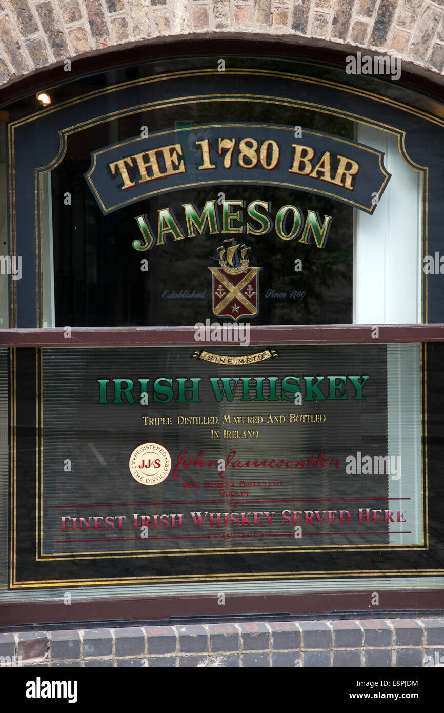 The 1780 Bar, Old Jameson Distillery, Dublin, Ireland Stock Photo - Alamy