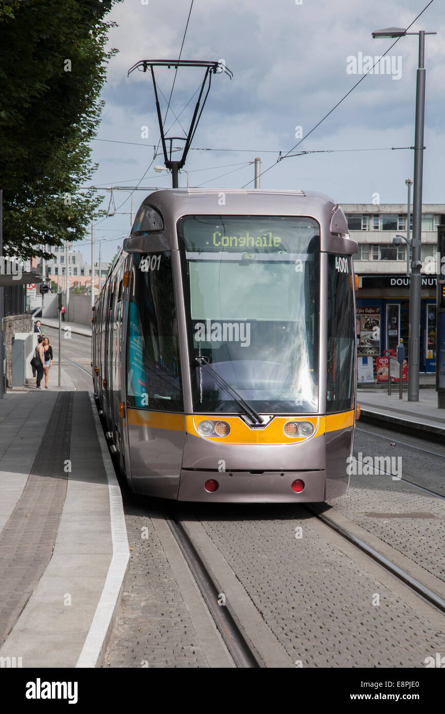 Tram on Benburb Street, Dublin, Ireland Stock Photo - Alamy