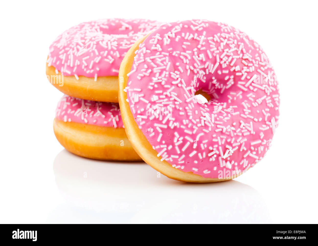Pink iced donut hi-res stock photography and images - Alamy