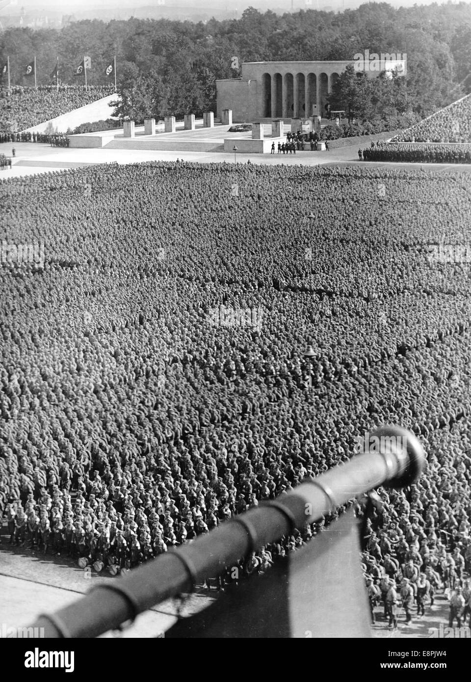 Nuremberg Rally 1937 in Nuremberg, Germany - Marching-up of the ...