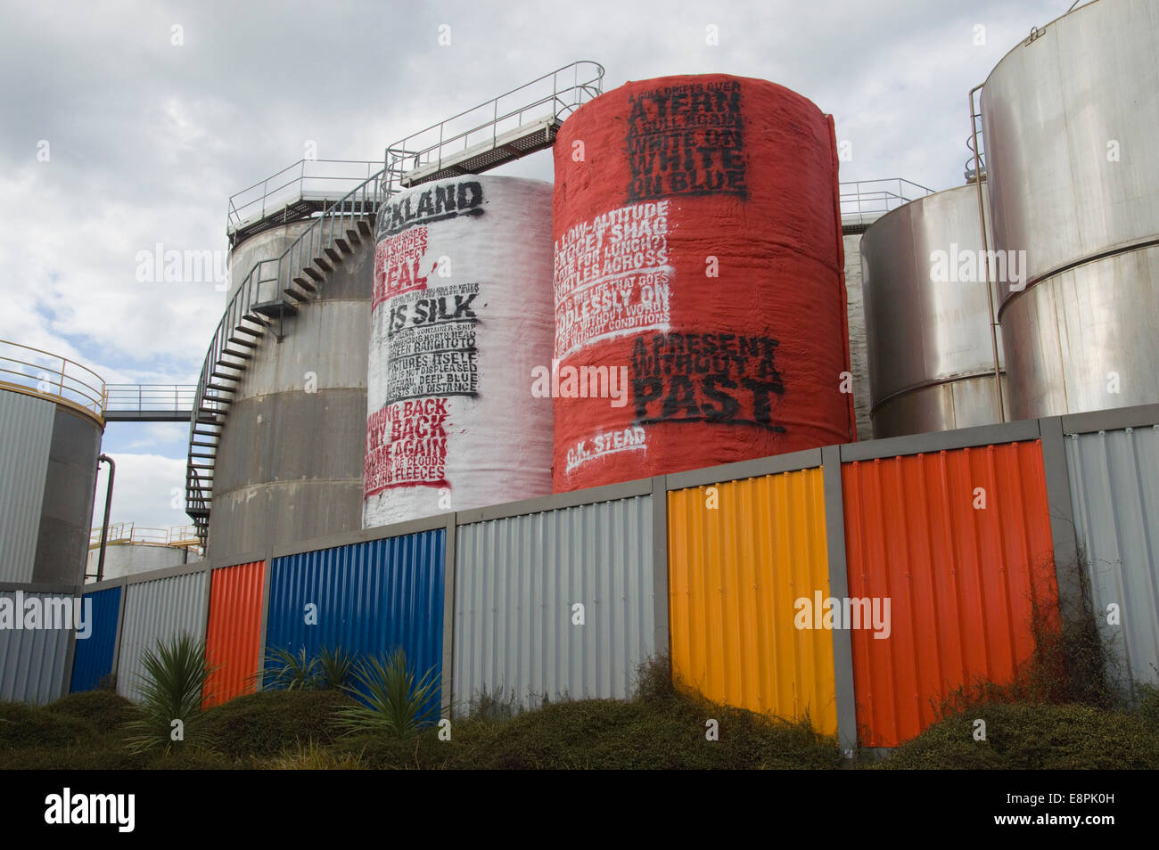 Urban Regeneration, Auckland, New Zealand, repainted fuel tanks in ...