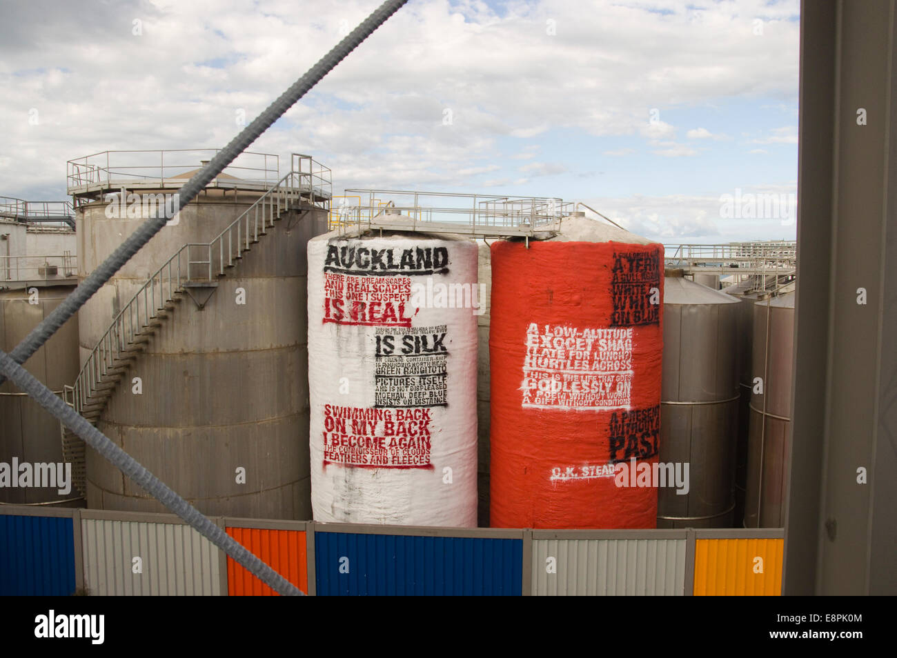 Urban Regeneration, Auckland, New Zealand, repainted fuel tanks in ...