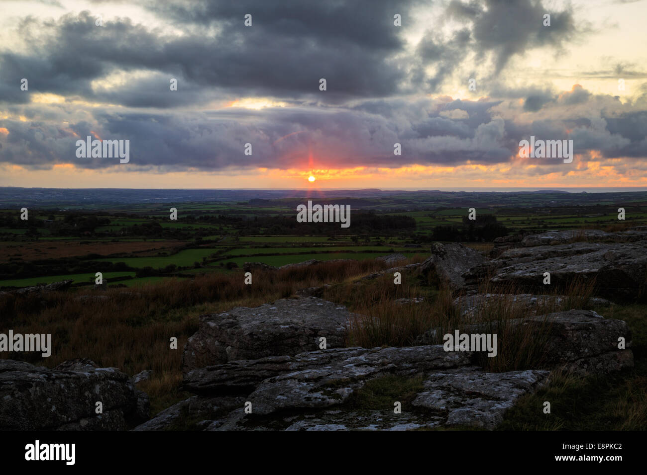 Sunset Alex Tor Stock Photo - Alamy