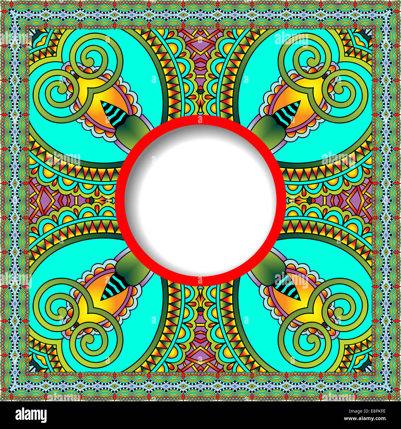 decorative pattern of ukrainian ethnic carpet design Stock Photo - Alamy