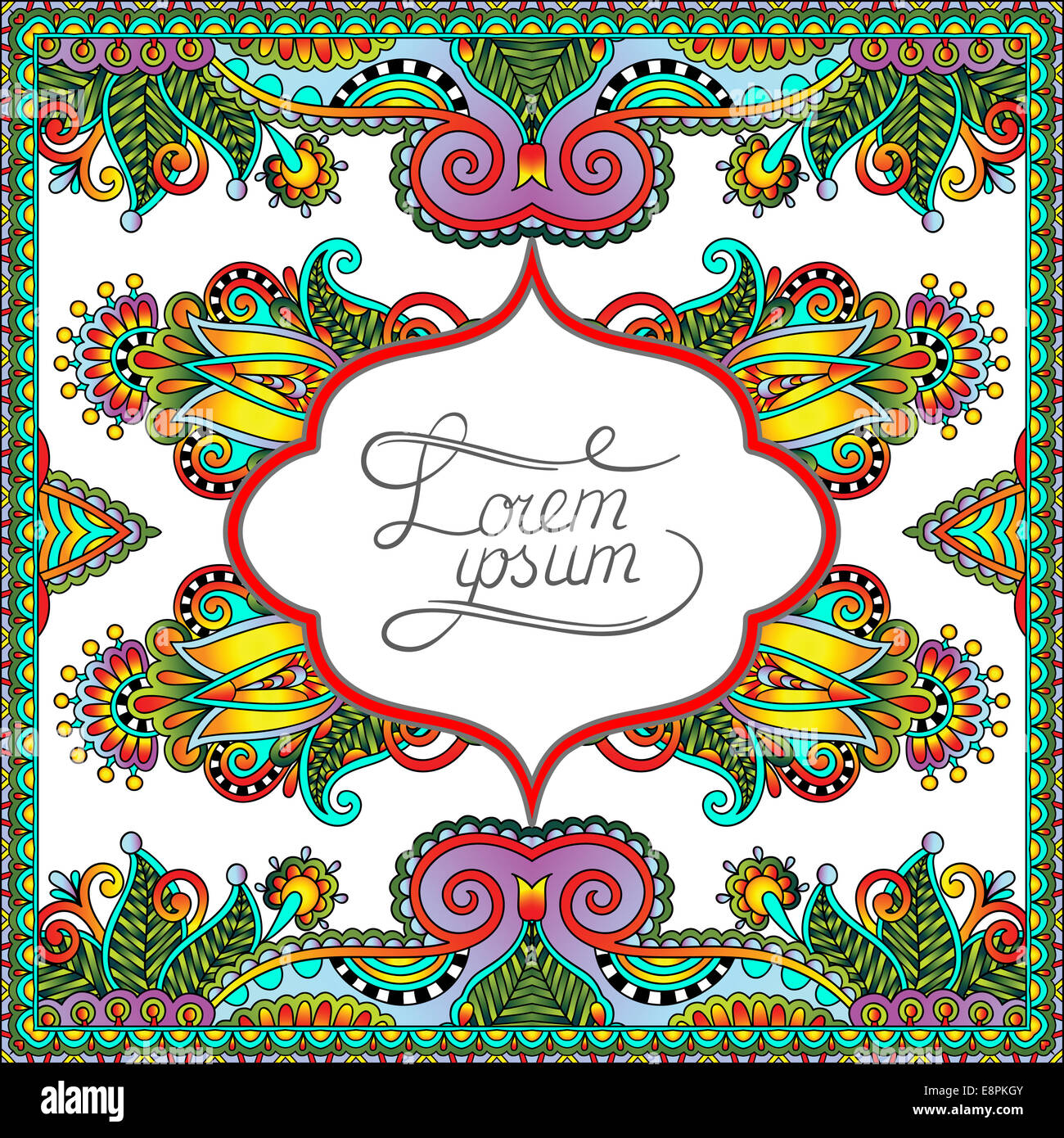 decorative pattern of ukrainian ethnic carpet design Stock Photo - Alamy