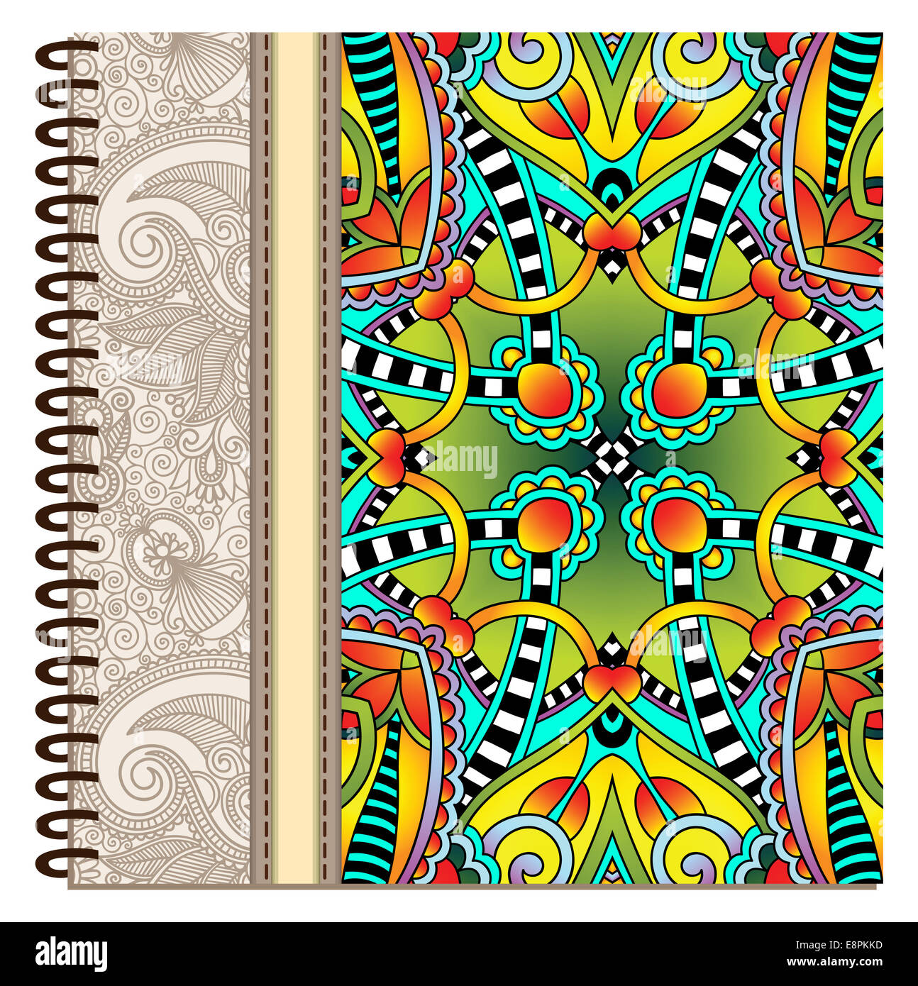 design of spiral ornamental notebook cover Stock Photo - Alamy