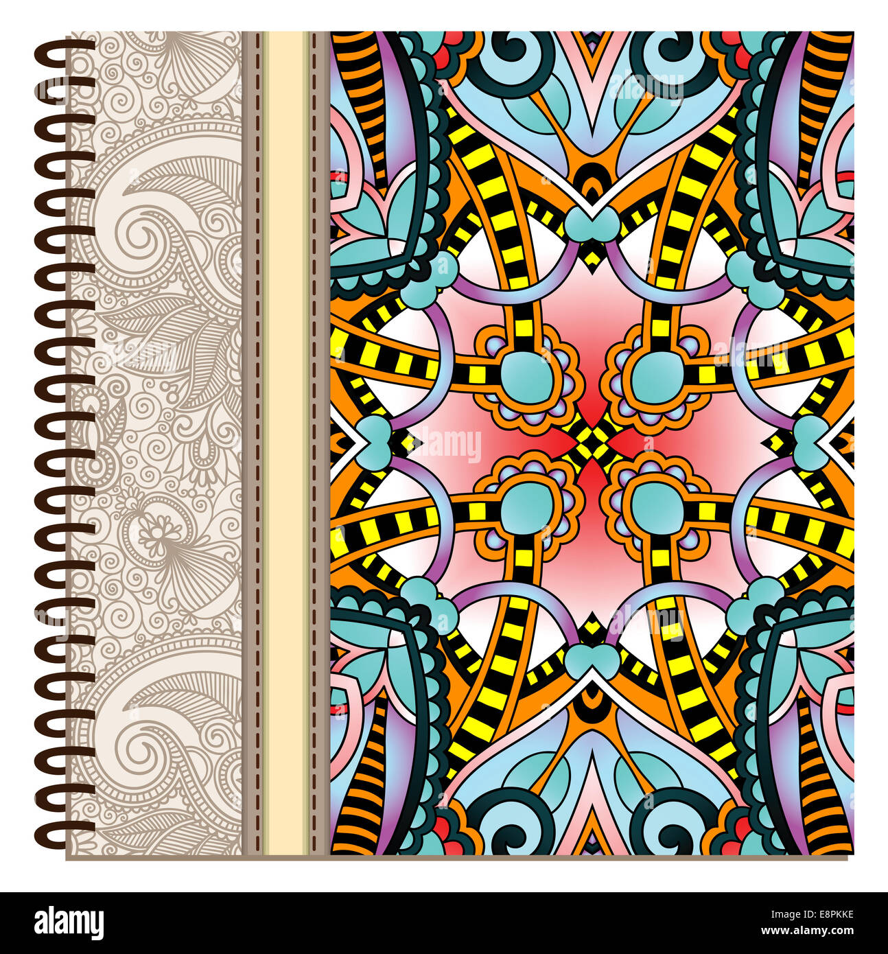 design of spiral ornamental notebook cover Stock Photo - Alamy