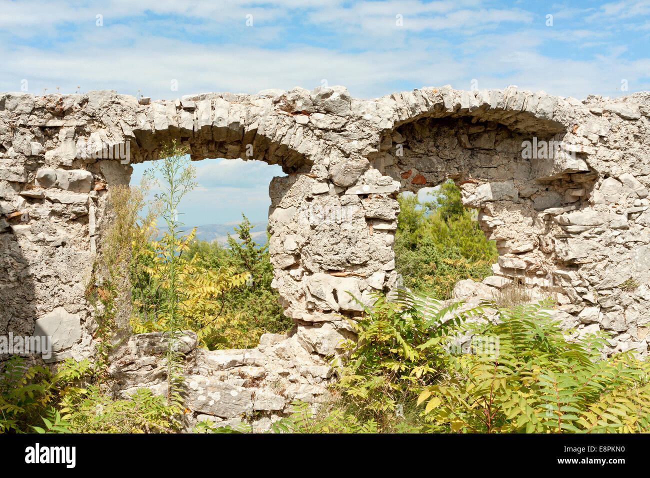 Ruins of a household in Brusje village, Hvar island, Croatia Stock ...