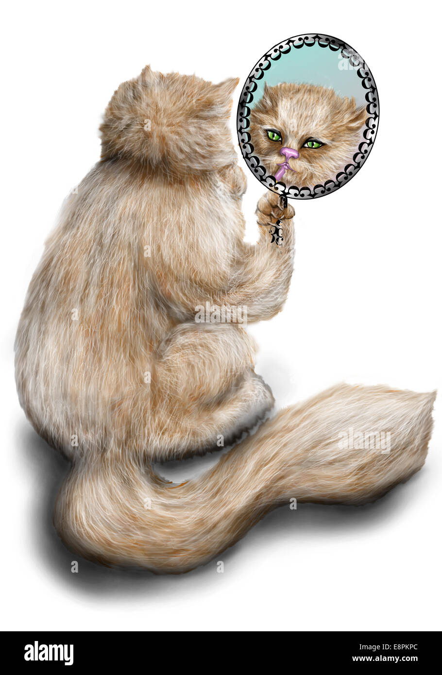 cat applies lipstick Stock Photo - Alamy