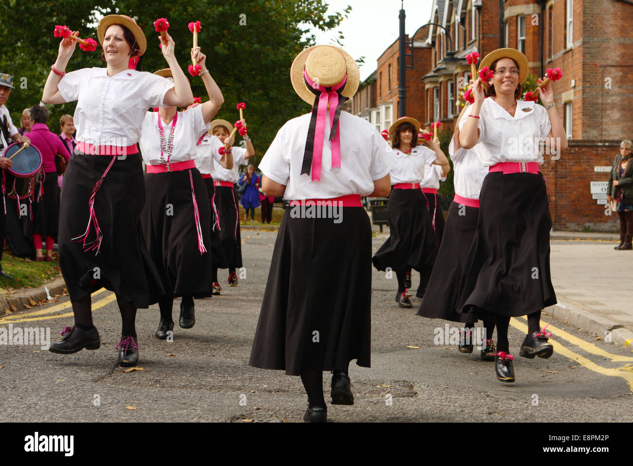 Folk dancers in action during a folk weekend in Tenterden, Kent ...