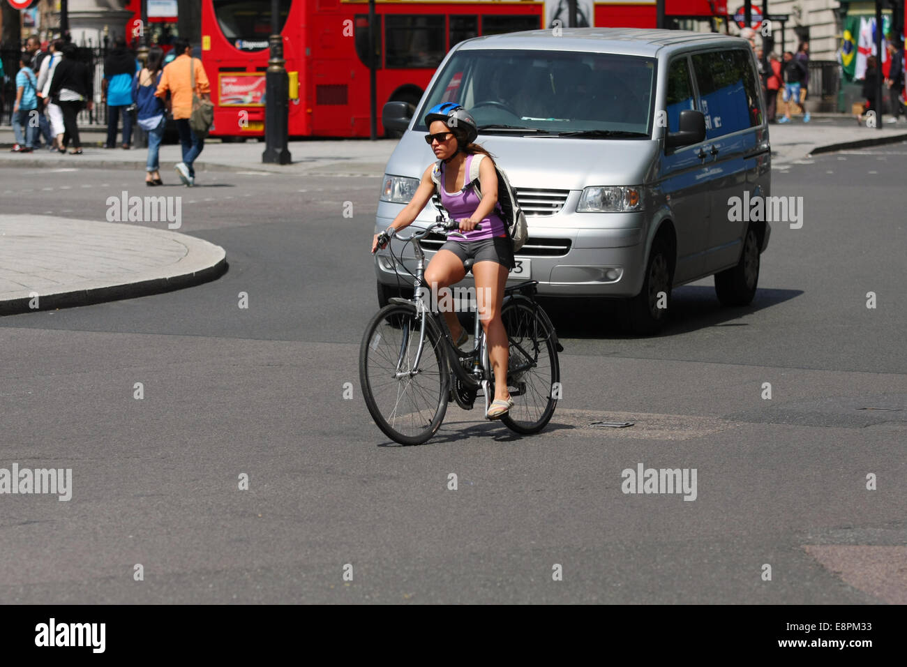 Female in front of van hi-res stock photography and images - Alamy