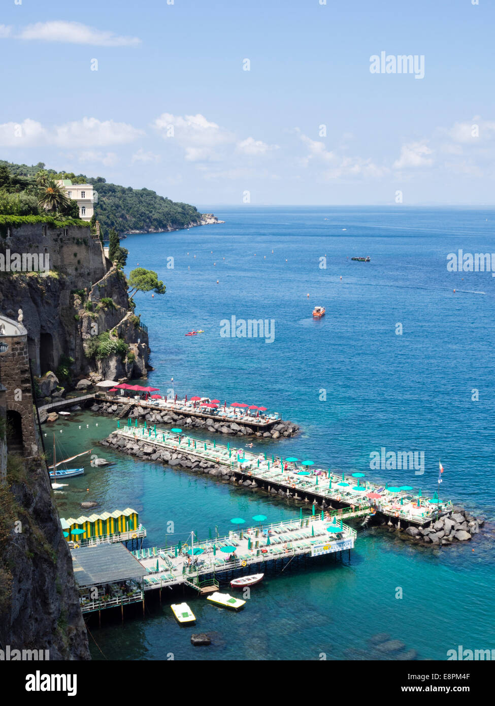View along the cliffs in Sorrento Italy Stock Photo - Alamy