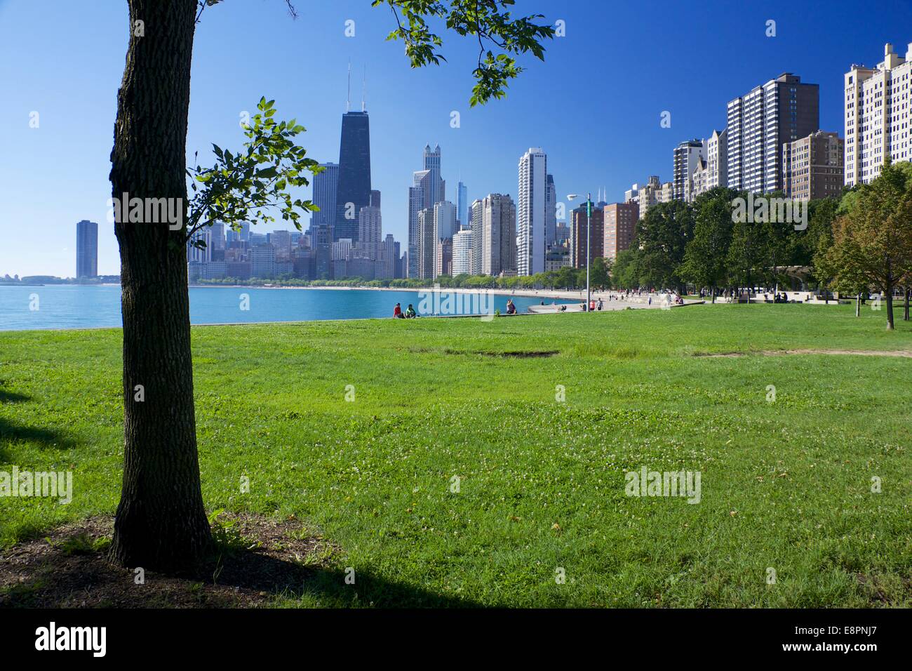 Chicago's lakefront near North Avenue Beach Stock Photo - Alamy