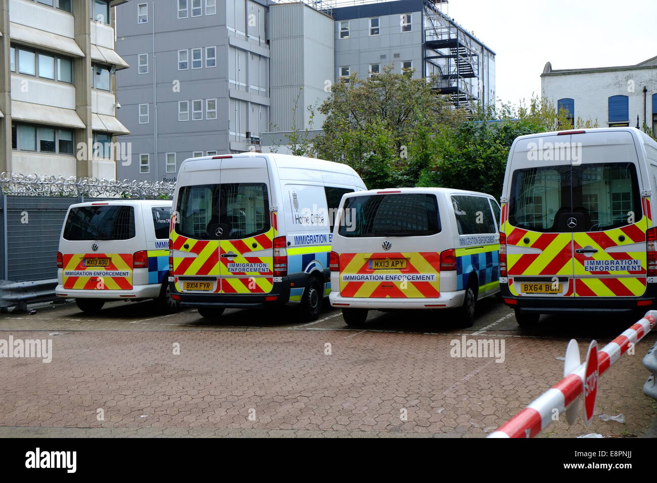 Immigration enforcement vans parked in London Stock Photo - Alamy