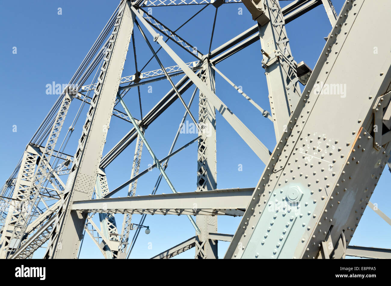 Bridge frame closeup. on blue sky background Stock Photo - Alamy