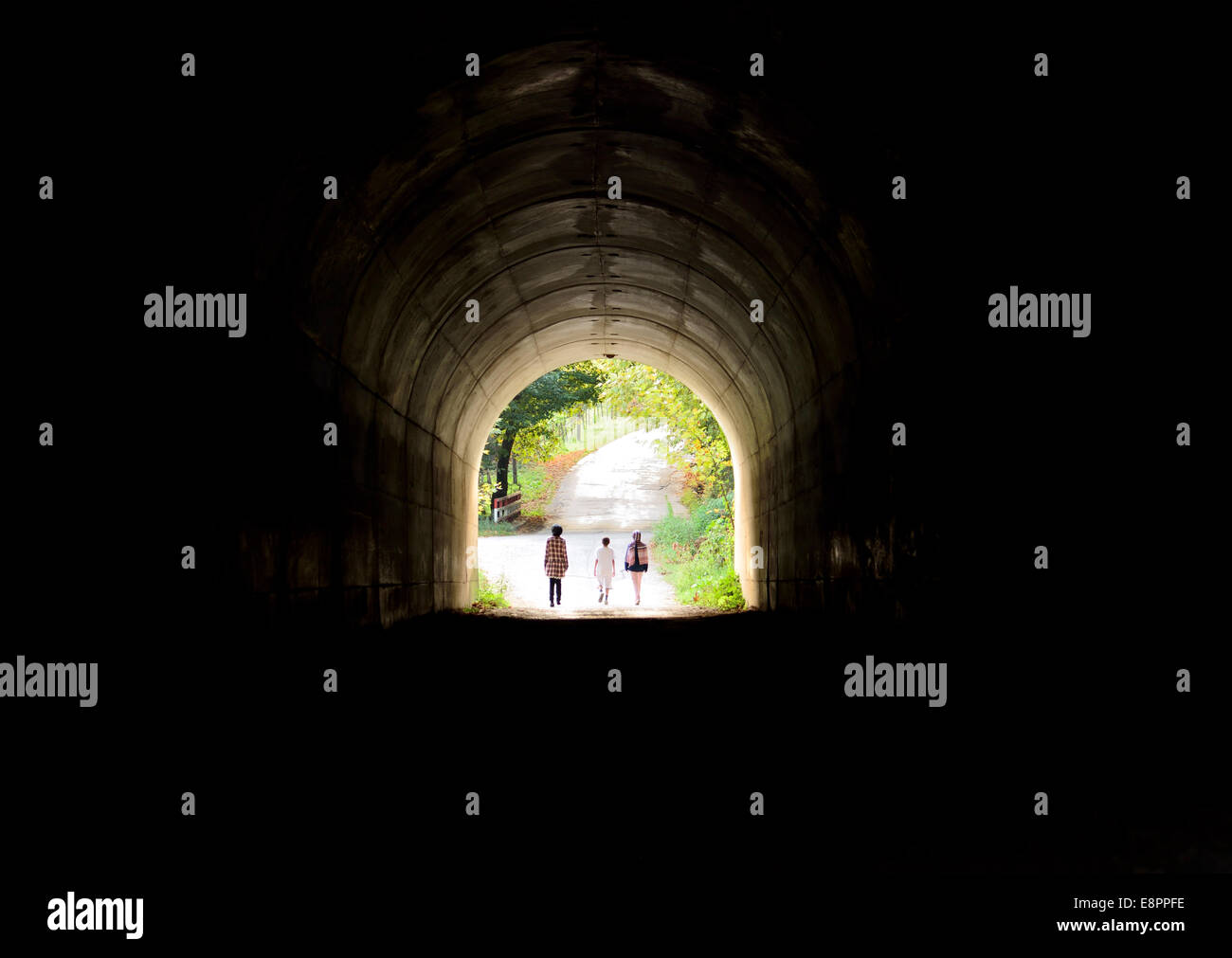 Teenagers group walking silhouette hi-res stock photography and images ...