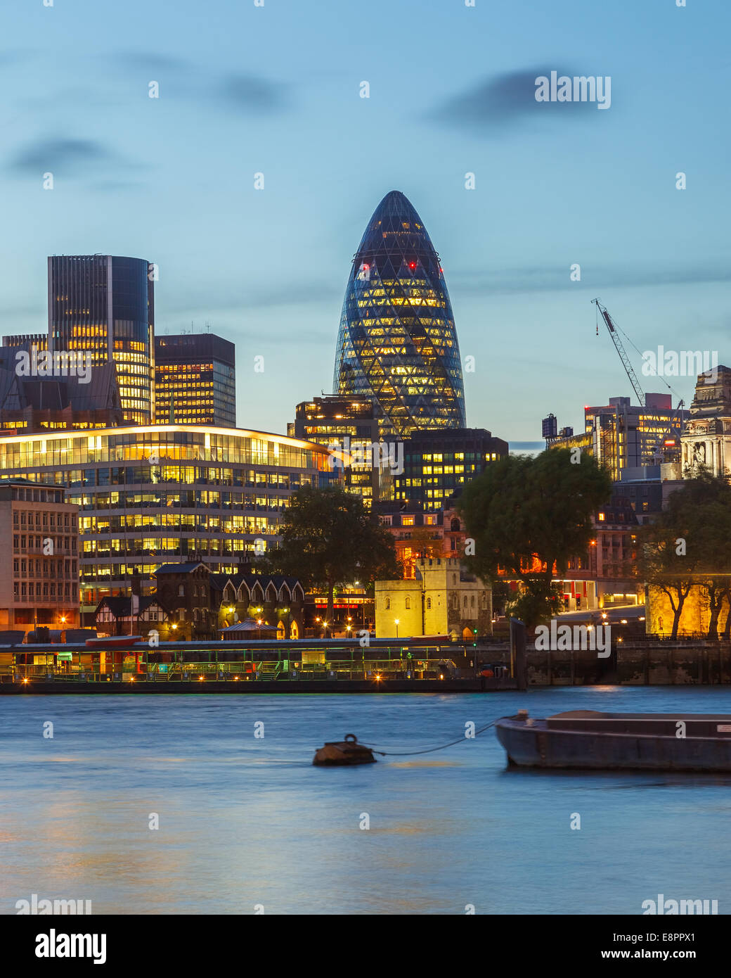 City Of London Skyline Night High Resolution Stock Photography and ...