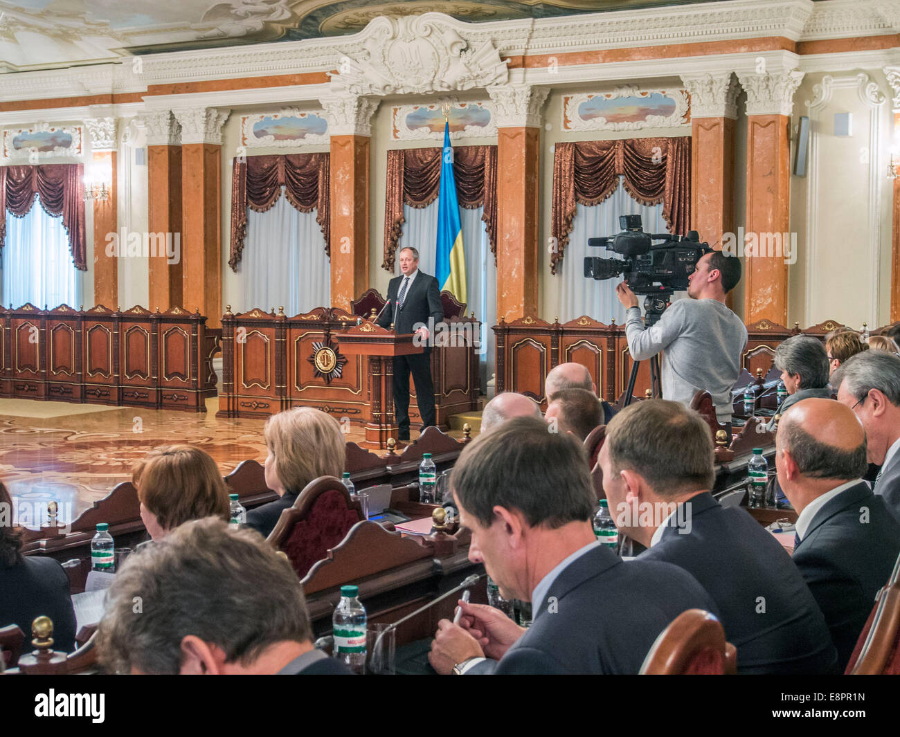Kiev, Ukraine. 13th Oct, 2014. The Cabinet of Ukraine visits with the ...