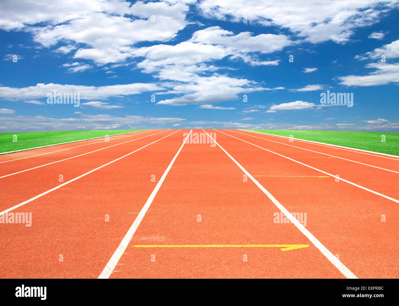 Red outdoor track racetrack pattern abstract background Stock Photo - Alamy
