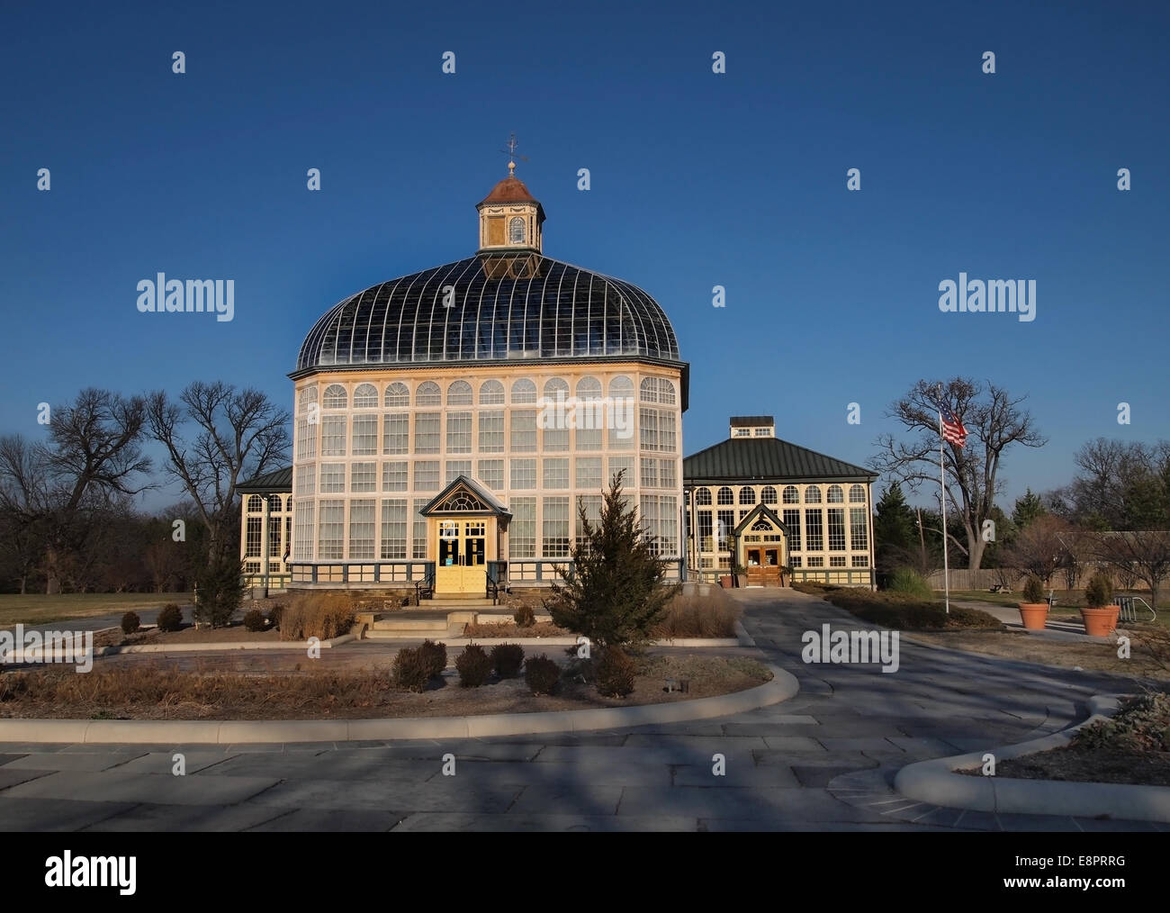 The Druid Hill Conservatory and Botanic Gardens in Baltimore, MD, on a ...