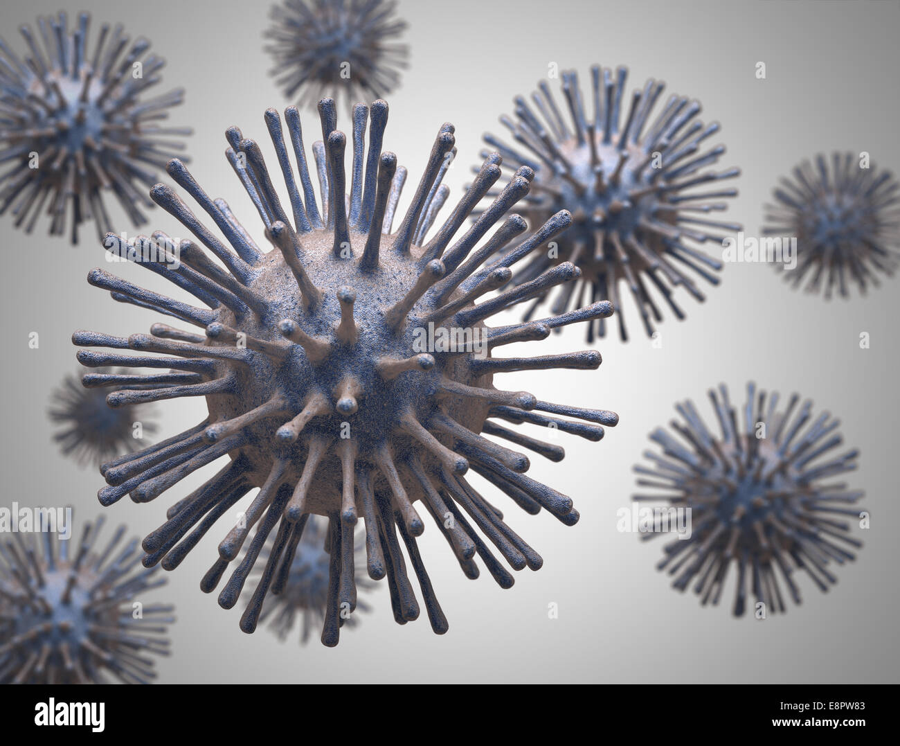 Group of virus cells. High resolution 3d render Stock Photo - Alamy