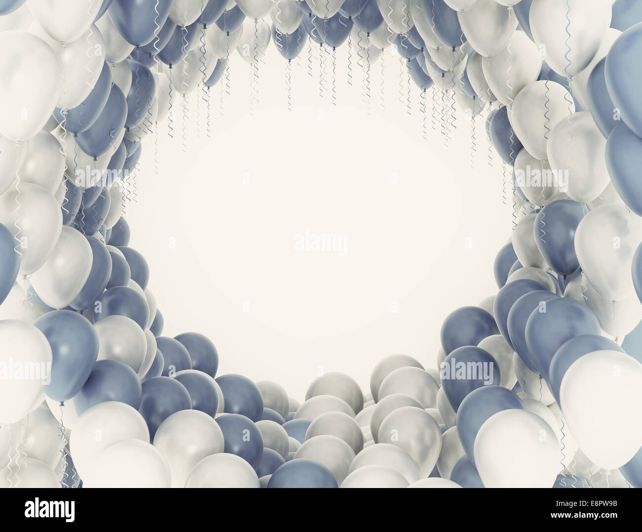 Circle of party balloons celebration background Stock Photo - Alamy