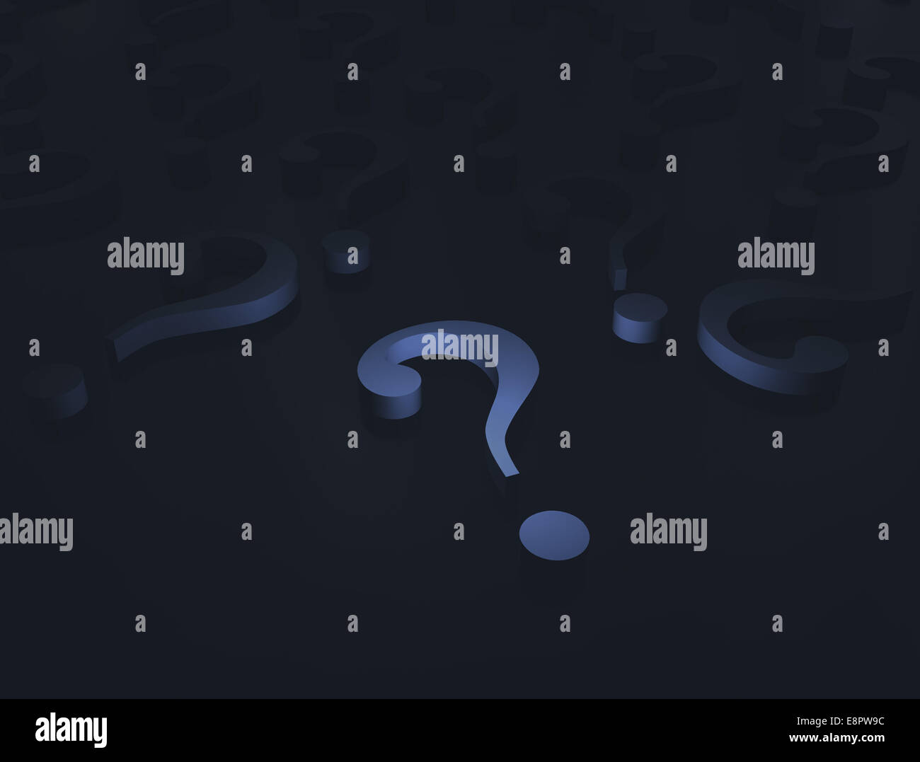 Single question mark in spot light Stock Photo - Alamy
