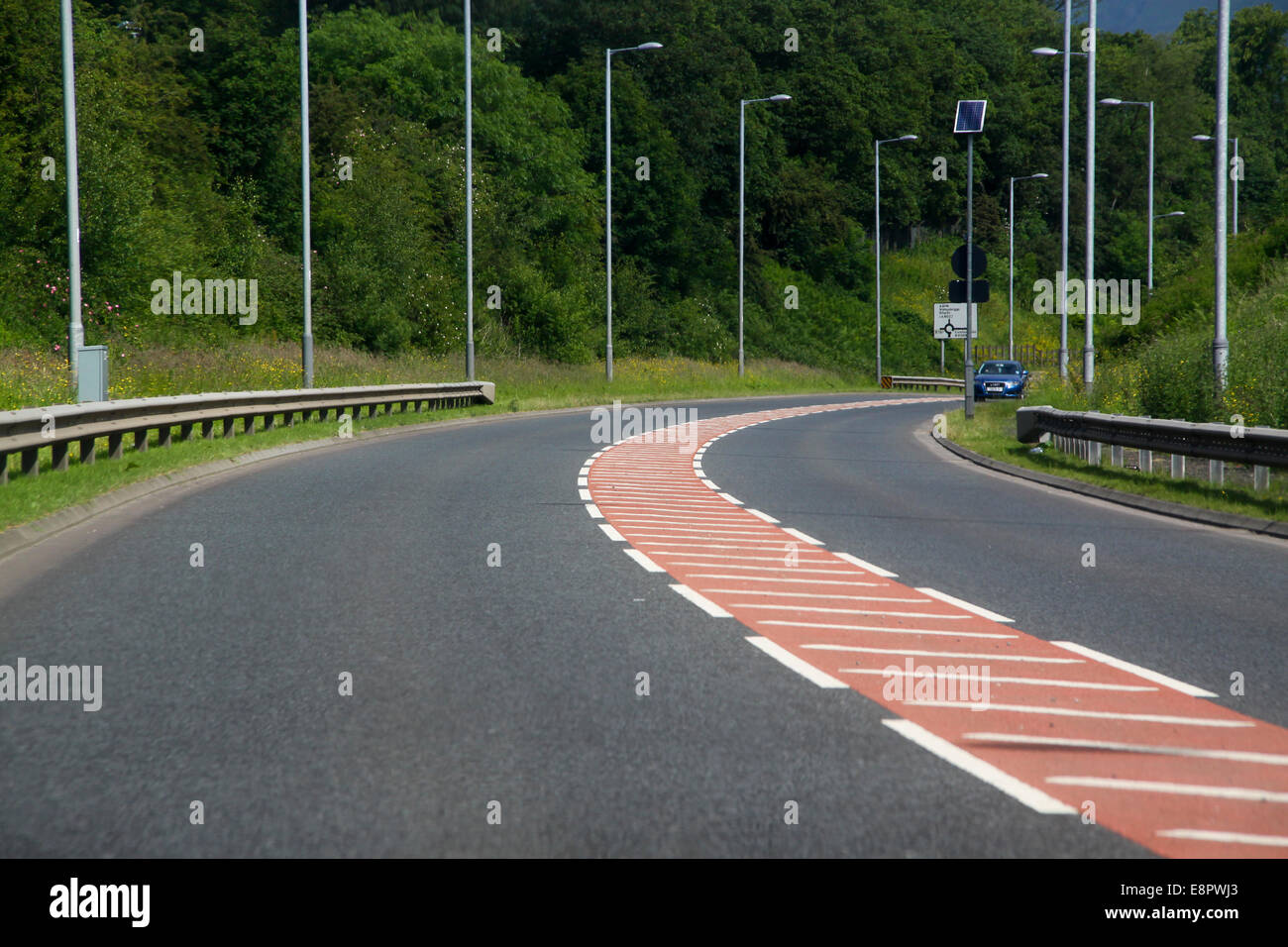 Hatched markings of road hi-res stock photography and images - Alamy