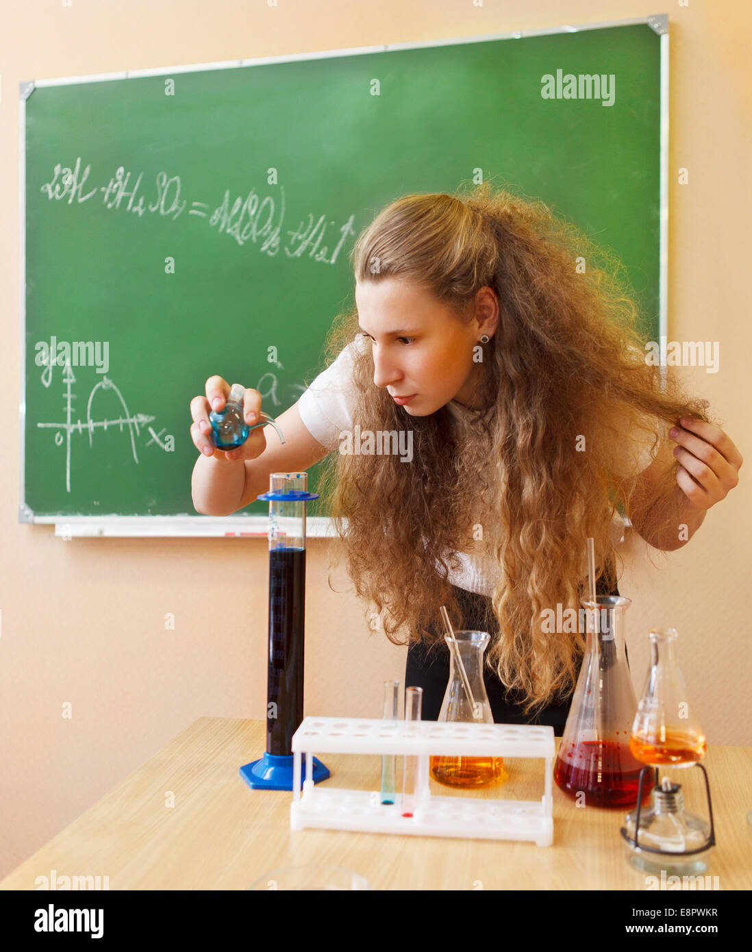 Female chemist burner hi-res stock photography and images - Alamy