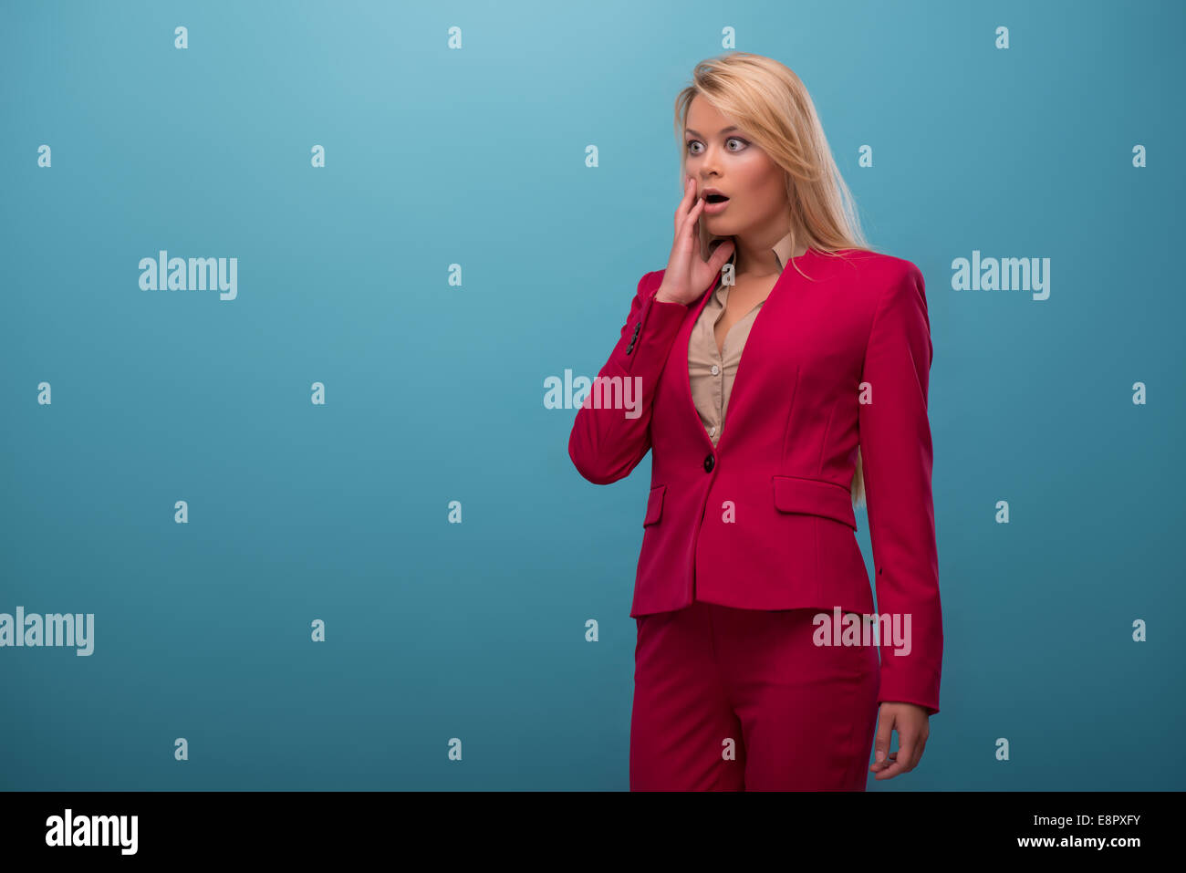 Very beautiful TV presenter Stock Photo - Alamy