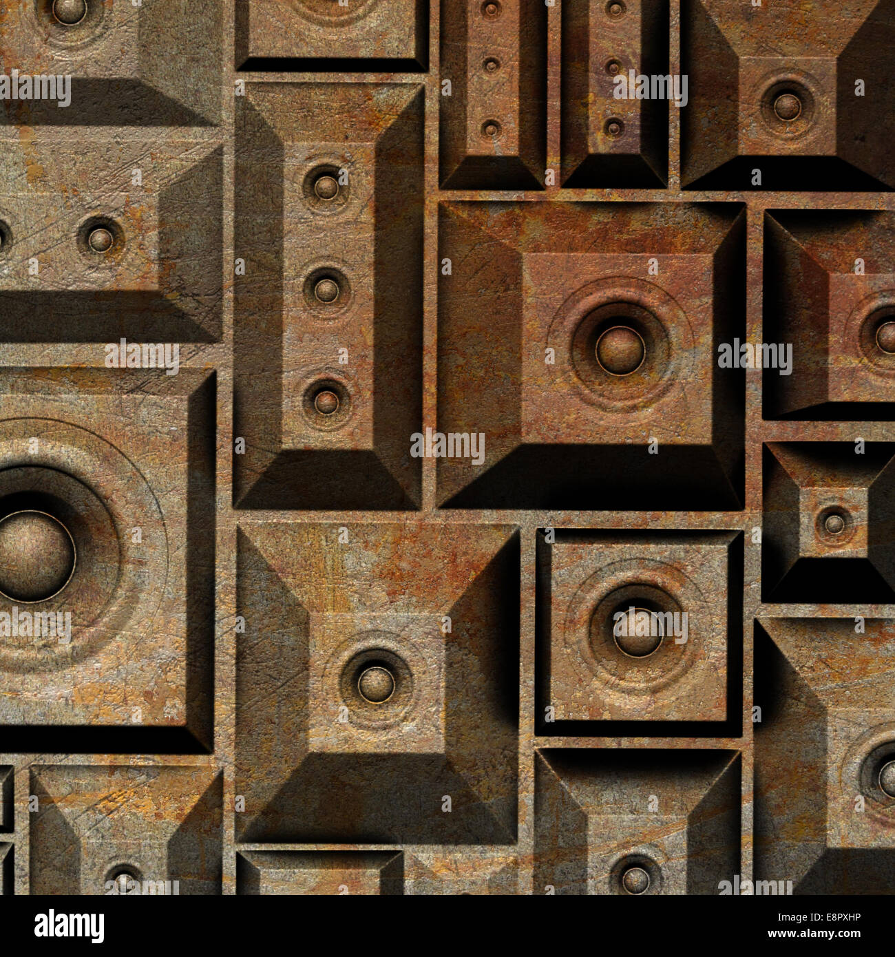 3d composition grunge old speaker sound system Stock Photo - Alamy