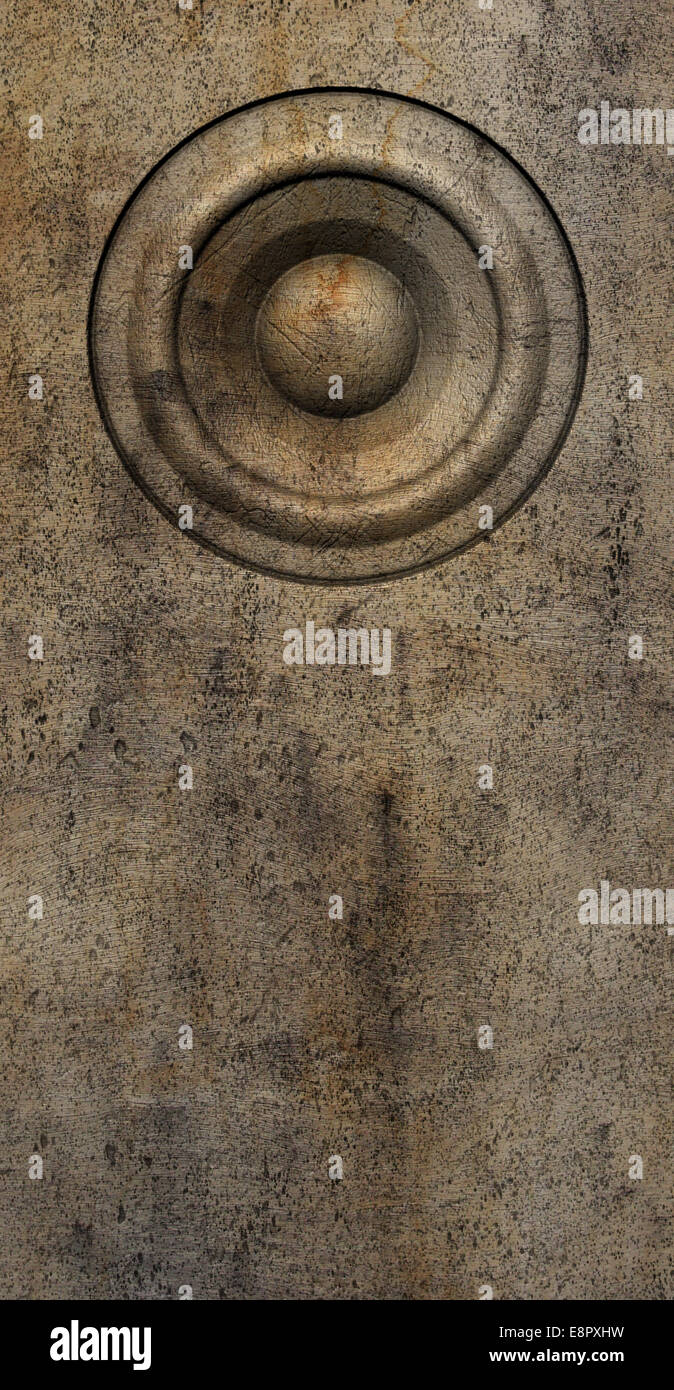 3d render wooden old speaker sound system Stock Photo - Alamy