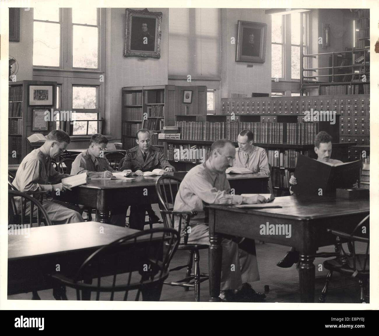 This photograph shows medical professionals using the reading room at ...