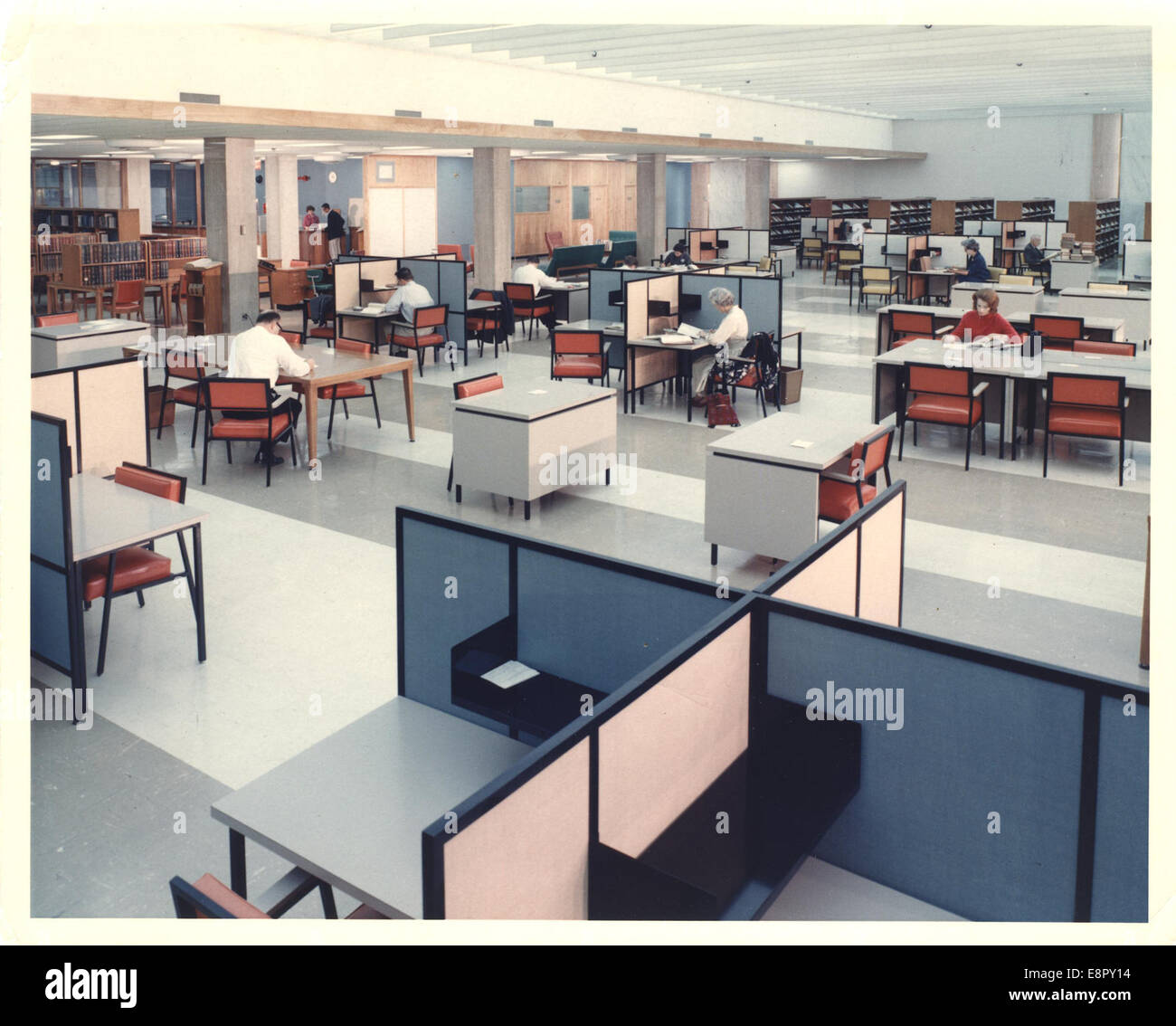 A photograph of the main reading room at the National Library of ...
