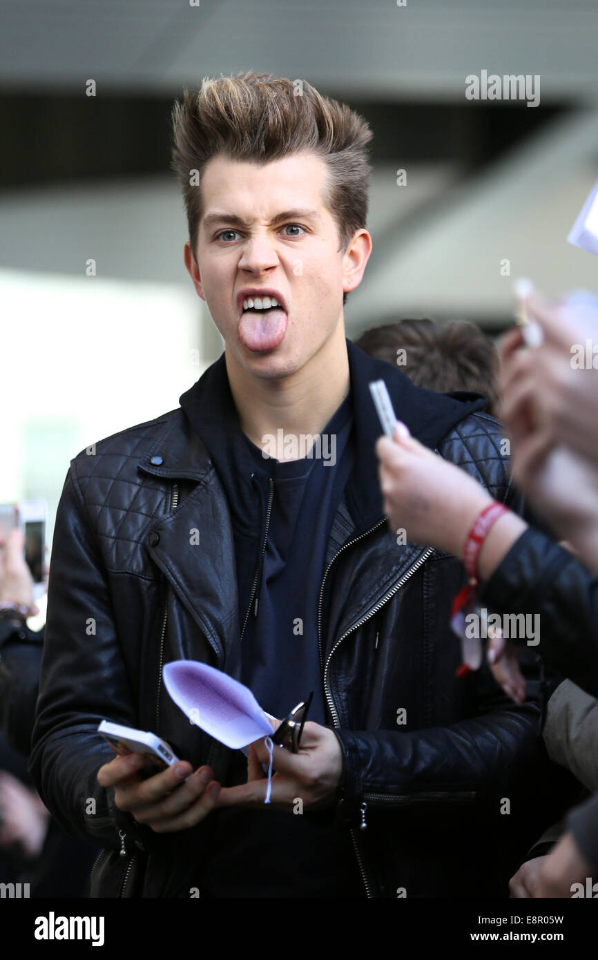 The Vamps leave Radio one studios Featuring: Tristan Evans outside ...