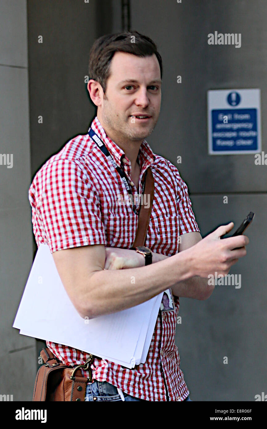 Celia and Matt leave Radio one studios Featuring: Matt Baker Where ...