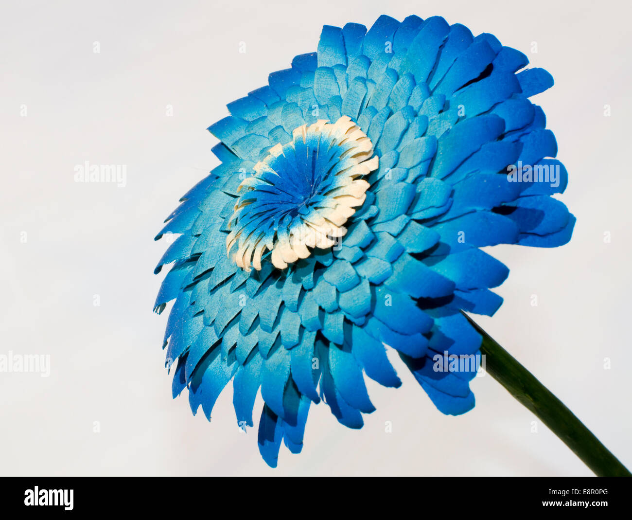 Blue wood flower Stock Photo - Alamy