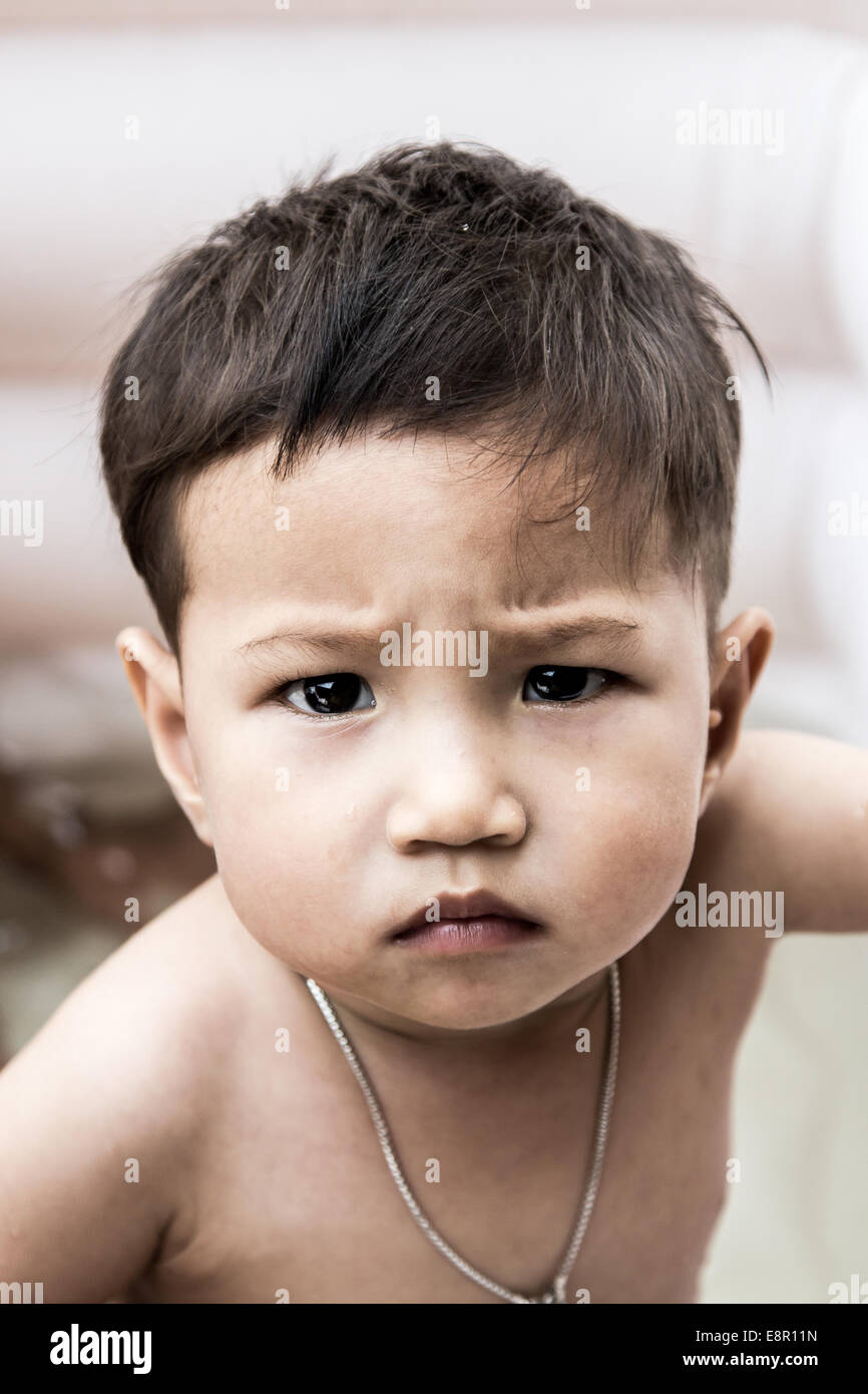 Portrait of a Serious baby boy Stock Photo - Alamy