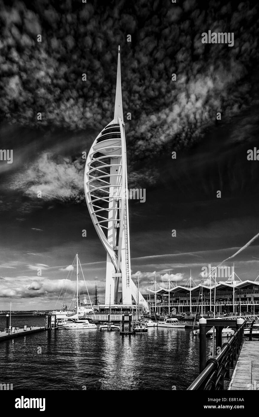 A view of the Spinnaker Tower Looking across the Harbour at Portsmouth ...