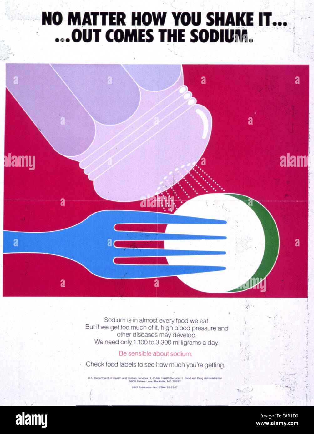 This 1980s Food and Drug Administration poster features an illustration ...