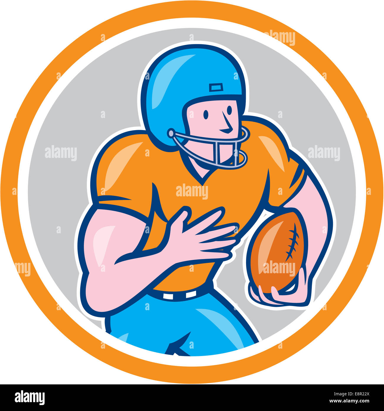 Illustration of an american football gridiron wide receiver player ...