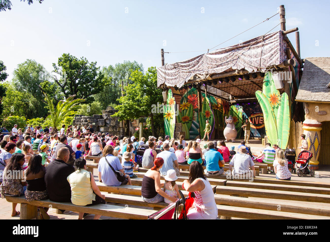 Madagascar live show at Chessington World of Adventures, Surrey, United ...